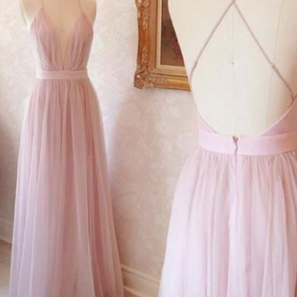 Backless Pink Prom Dress Evening Dresses on Luulla