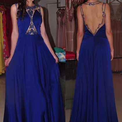Steel Blue Chiffon Prom Dress Bridesmaid Dress, Sweetheart Illusion ...
