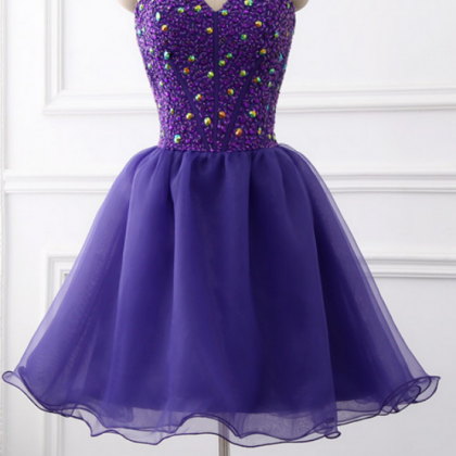 The Image Of Real Amethyst Dress Dear Short Sleeveless Top Pearl Party ...