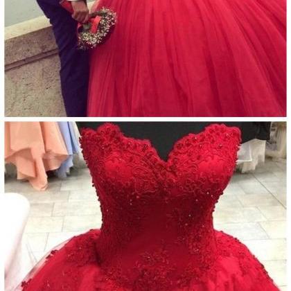 Spark Queen Tulle Ball Gown Prom Dress With Flowers, Formal Dress on Luulla