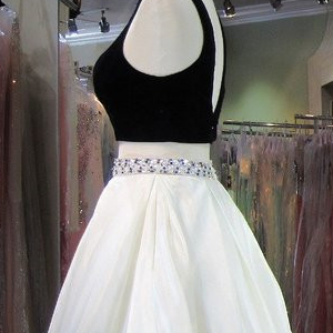 Princess Two Piece Prom Dress, Short Prom Dresses, Elegant Homecoming ...