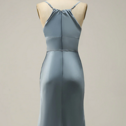 Elegant Simple Satin Formal Prom Dress, Beautiful Prom Dress, Banquet ...