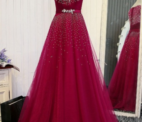 The Vibrant Crystal Ball Gown Begins The Graduation Party Evening In A ...