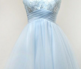 Light Blue Short Tulle, Pretty Girl Dress Homecoming Dresses, on Luulla