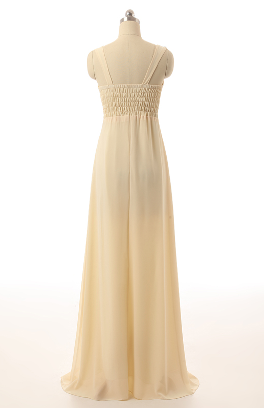 Wrap Ruched Bodice V Neck Empire Waist With Beading Accent Elastic Back ...