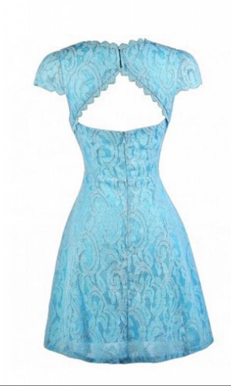 Short Cap Sleeves Backless V-neck Lace Short/mini Homecoming Dress ...