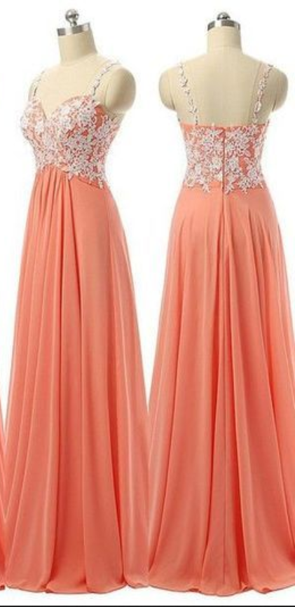 Beauty Long Chiffon Prom Dresses,charming Prom Dress,high Low Prom ...