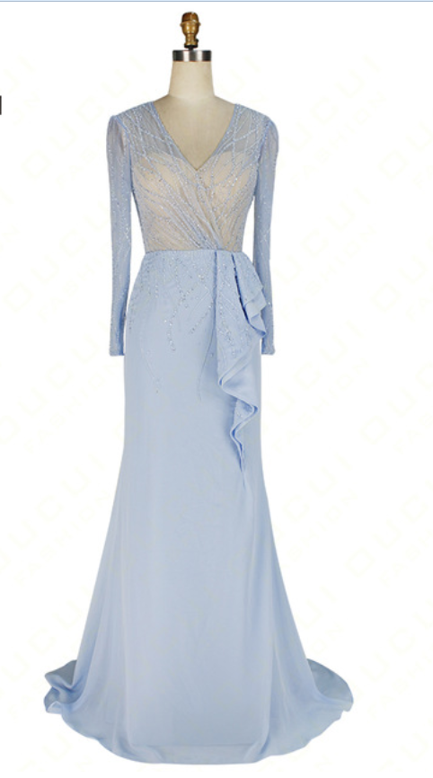 The Real Photograph Is Made Of Handmade Crystal Long Sleeve Merman's ...