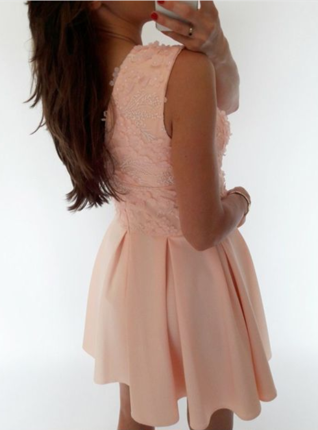 Cute V-neck Short Fall Homecoming Party Dresses, Chic A-line Fashion ...