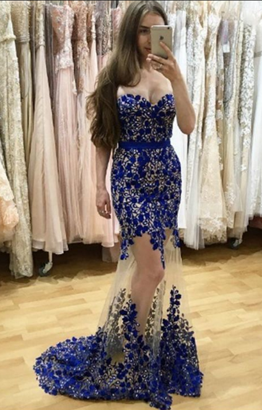 Charming Prom Dress,tulle Prom Dress, Appliques Prom Dress,sweetheart ...