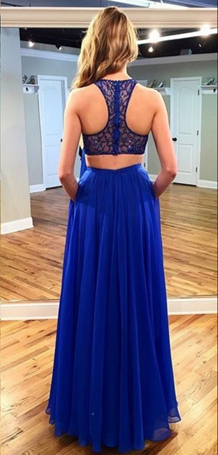 Two Piece Prom Dresses,royal Blue Prom Dress on Luulla
