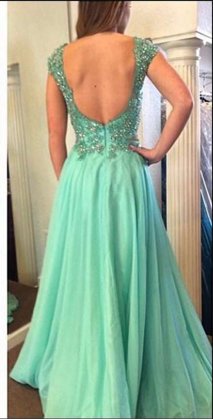 Custom Two 2 Pieces Prom Dresses, Long Prom Dress, Prom Dress, Chiffon ...