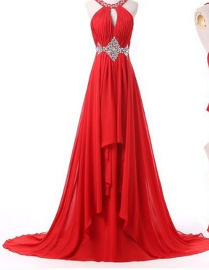 Halter Red Charming Long Prom Dress,evening Dress,charming Prom Dresses ...