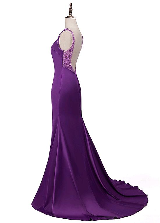 Tulle Acetate Satin Jewel Neckline Mermaid Formal Dress On Luulla