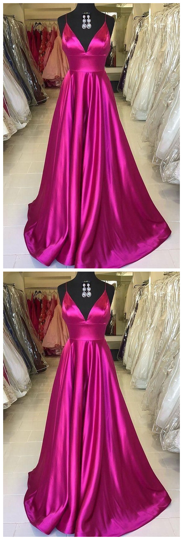 Spark Queen Prom Dresses Elegant, Rose Red Prom Dress Evening Dress ...