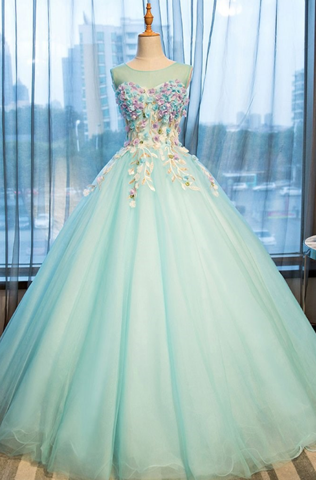 Round Neck Long Prom Gown, Evening Dress on Luulla