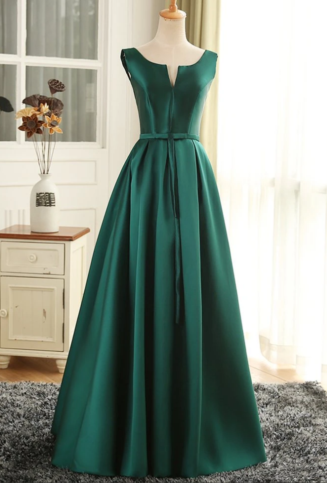 Prom Dresses,satin V Neck Long Halter Prom Dress, Formal Dress on Luulla