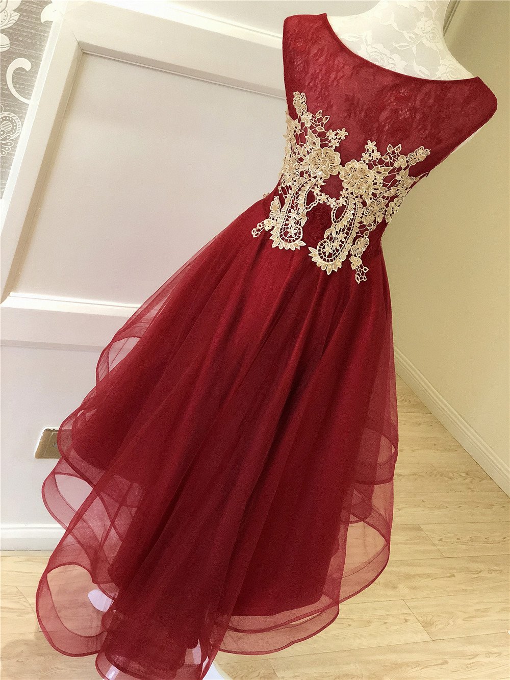 Prom Dresses,high Low Round Neckline Party Dress, Short Prom Dress on ...