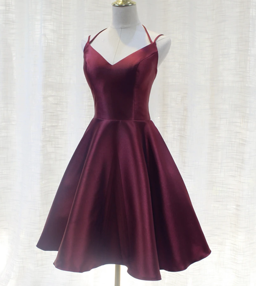 Homecoming Dresses,cute Burgundy Short Prom Dress Party Dress on Luulla