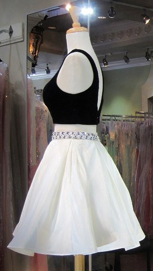 Princess Two Piece Prom Dress, Short Prom Dresses, Elegant Homecoming ...