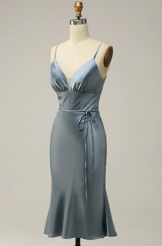 Elegant Simple Satin Formal Prom Dress, Beautiful Prom Dress, Banquet ...