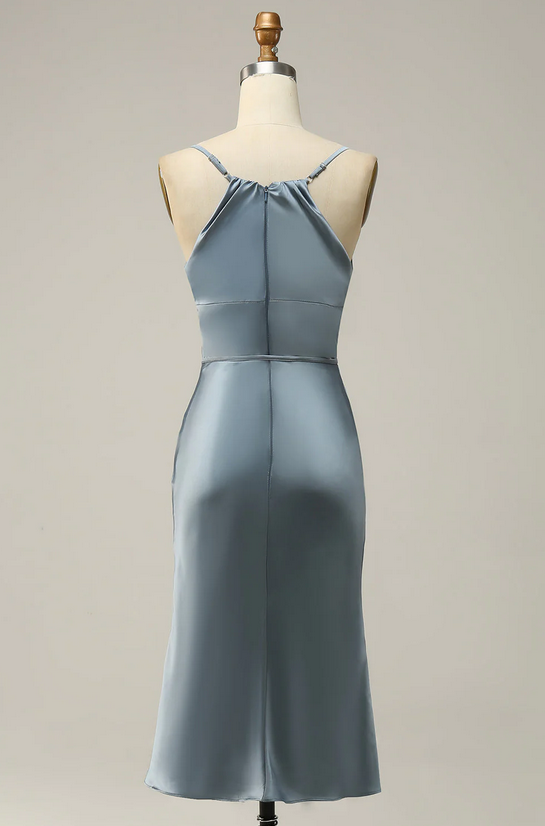 Elegant Simple Satin Formal Prom Dress, Beautiful Prom Dress, Banquet ...