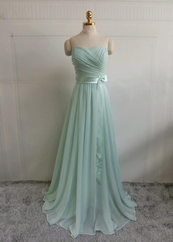 Elegant Sweetheart A-line Chiffon Simple Formal Prom Dress, Beautiful ...