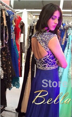 Beaded Collar Prom Dresses , Jewel Collar Evening Dresses ,sheath Prom ...