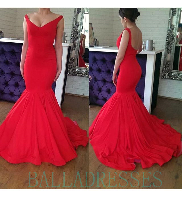 Mermaid Prom Dresses,princess Prom Dress,red Prom Gown,red Prom Gowns ...