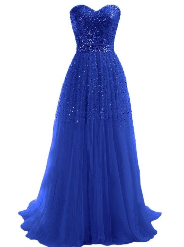 Sweetheart Prom Dress,sparkly Prom Dresses,long Evening Dress on Luulla