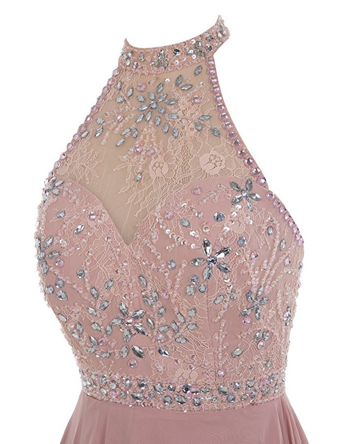 Long Prom Dresses Chiffon Beaded Jewel Evening Gowns on Luulla