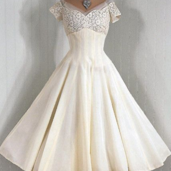 Vintage Prom Dresses Mini Short Homcoming Dresses Lace Party Dresses