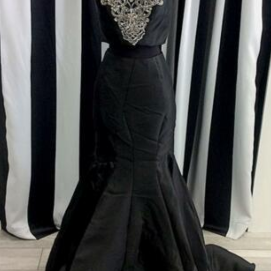 Gorgeous Black Prom Gowns Bright Sticky Crystal Off Shoulder Mermaid ...