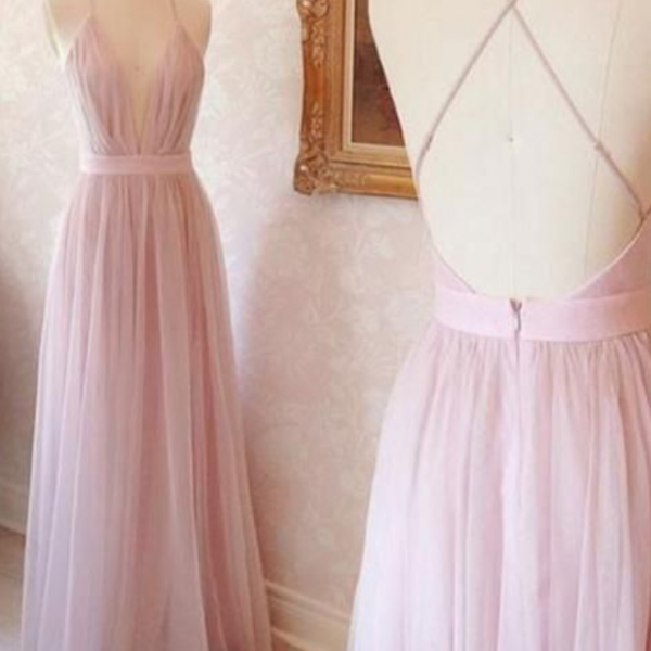 Backless Pink Prom Dress Evening Dresses on Luulla