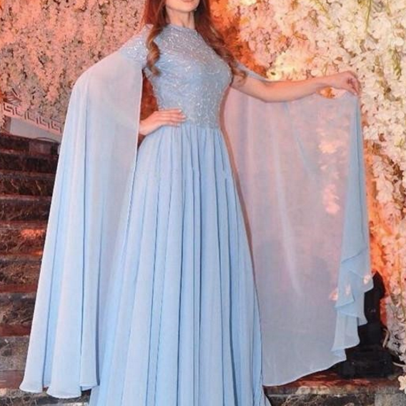 Arabic Prom Dresses A Line Jewel Long Sleeve Floor Length Evening Gowns ...