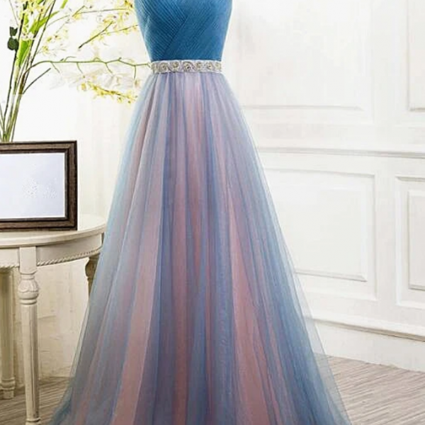 Beaded Collar Prom Dresses , Jewel Collar Evening Dresses ,Sheath Prom ...
