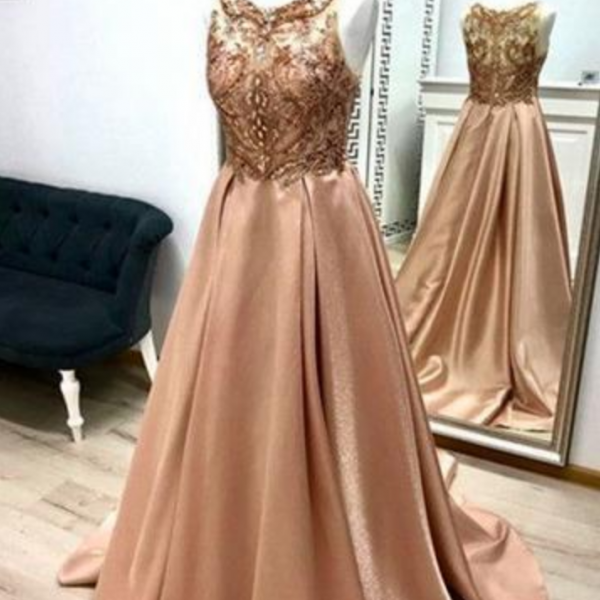 Two Pieces Prom Dress,High Neck Prom Dress,Beading Prom Dress ,Newest ...