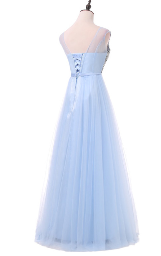 The Pale Blue Ball Gown Was A Formal Evening Gown on Luulla