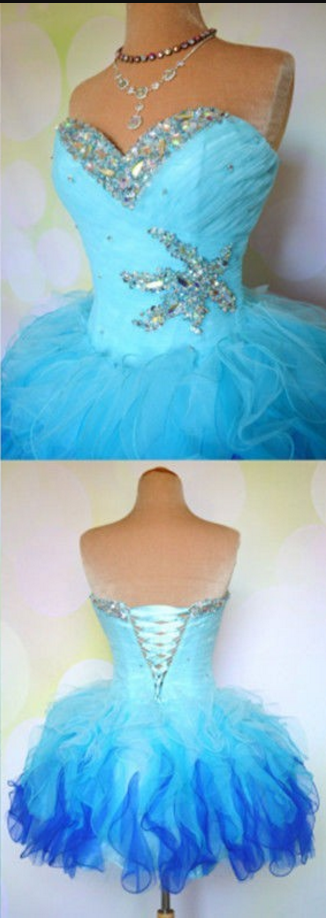 Mini Short Prom Dress In Stock Colors Colorful Organza Short Homecoming ...