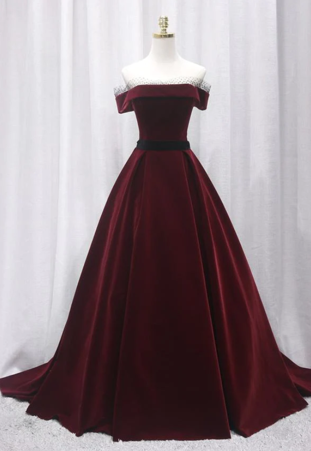 Prom Dresses,velvet Long Prom Gown Formal Dress on Luulla