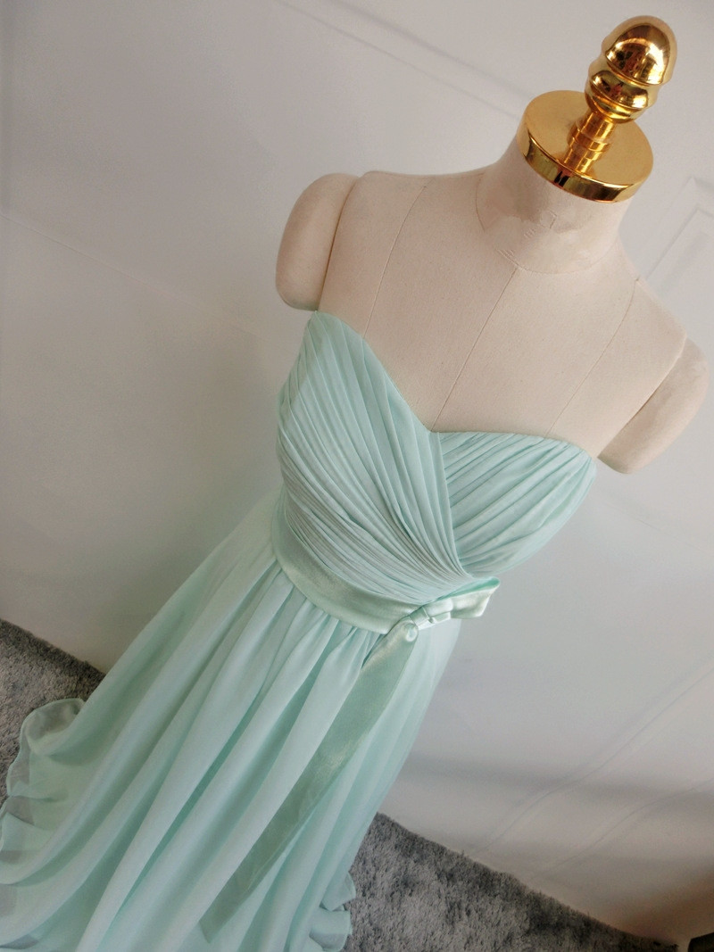 Elegant Sweetheart A-line Chiffon Simple Formal Prom Dress, Beautiful ...