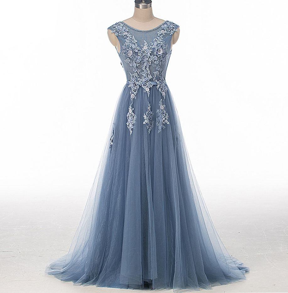 Prom Dresses,generous And Elegant Blue Long Dresses, Bridesmaid Dresses ...