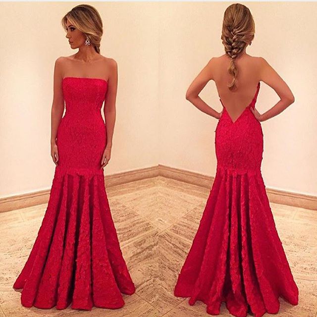 Red Prom Dresses,prom Dress,red Prom Gown,lace Prom Gowns,elegant ...