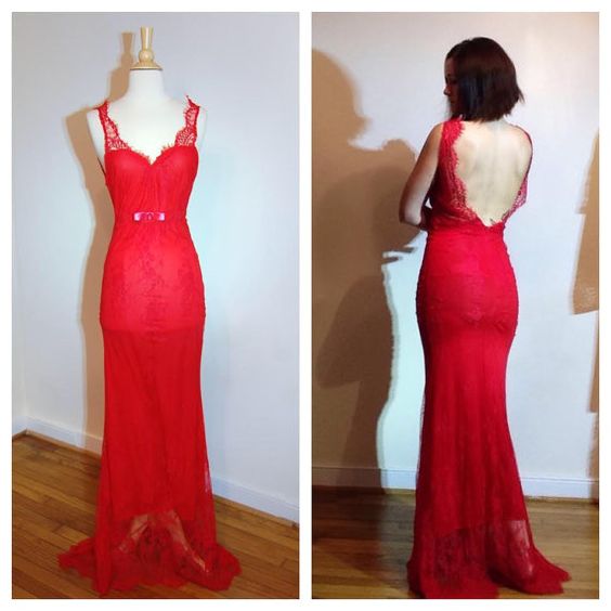Red Prom Dresses,charming Evening Dress,prom Gowns,lace Prom Dresses ...